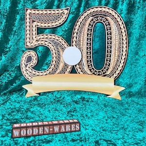 50th Birthday Key Without Stand and Personalised With Photo and Name ...