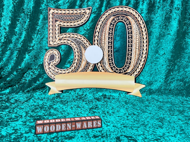 50th Birthday Key Without Stand and Personalised With Photo and Name ...