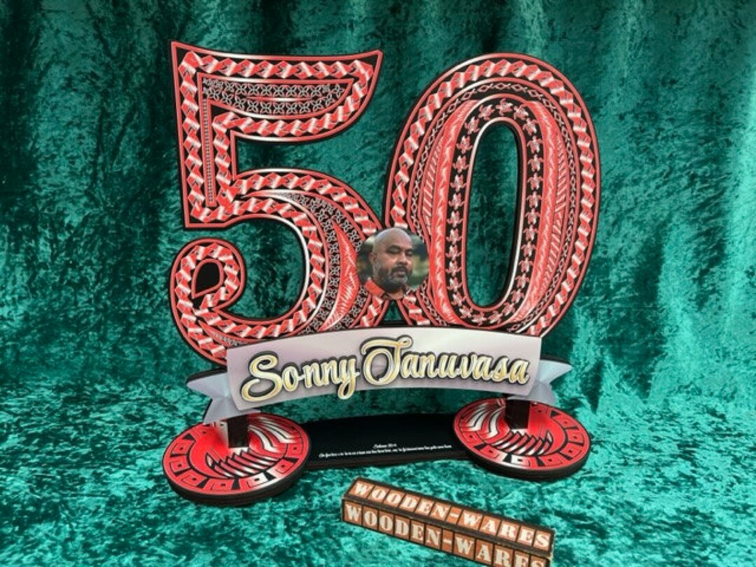 50th Birthday Key With Stand and Personalised With Photo and Name ...
