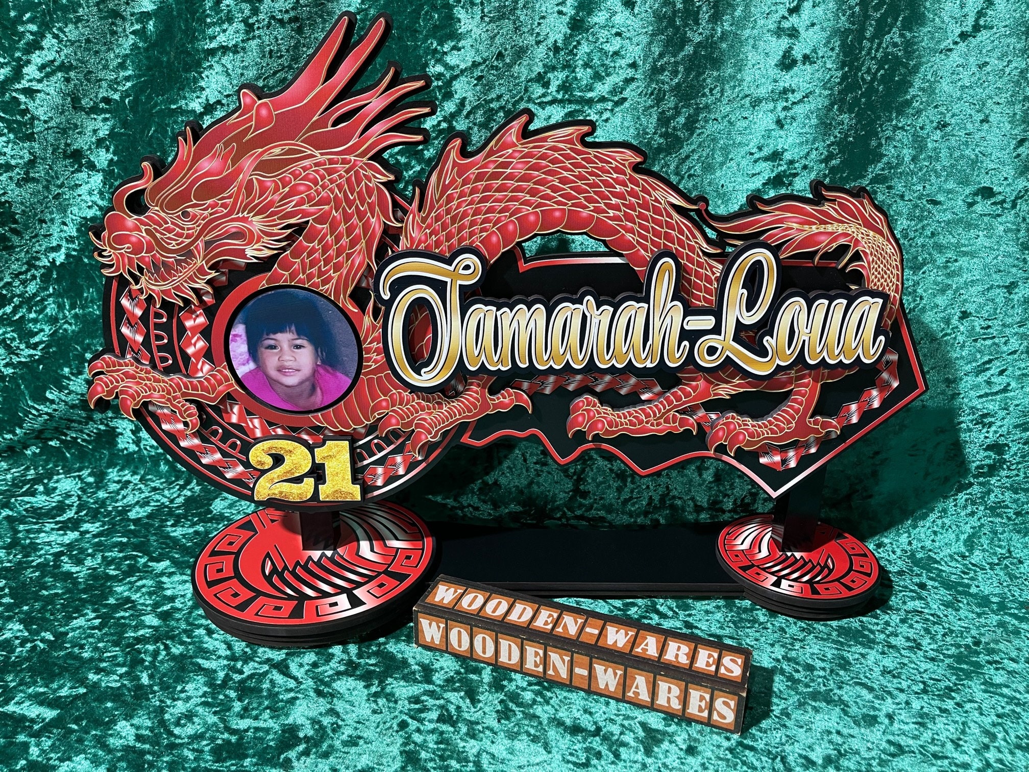 The Dragon With Stand Birthday Key Design With Customised Options ...