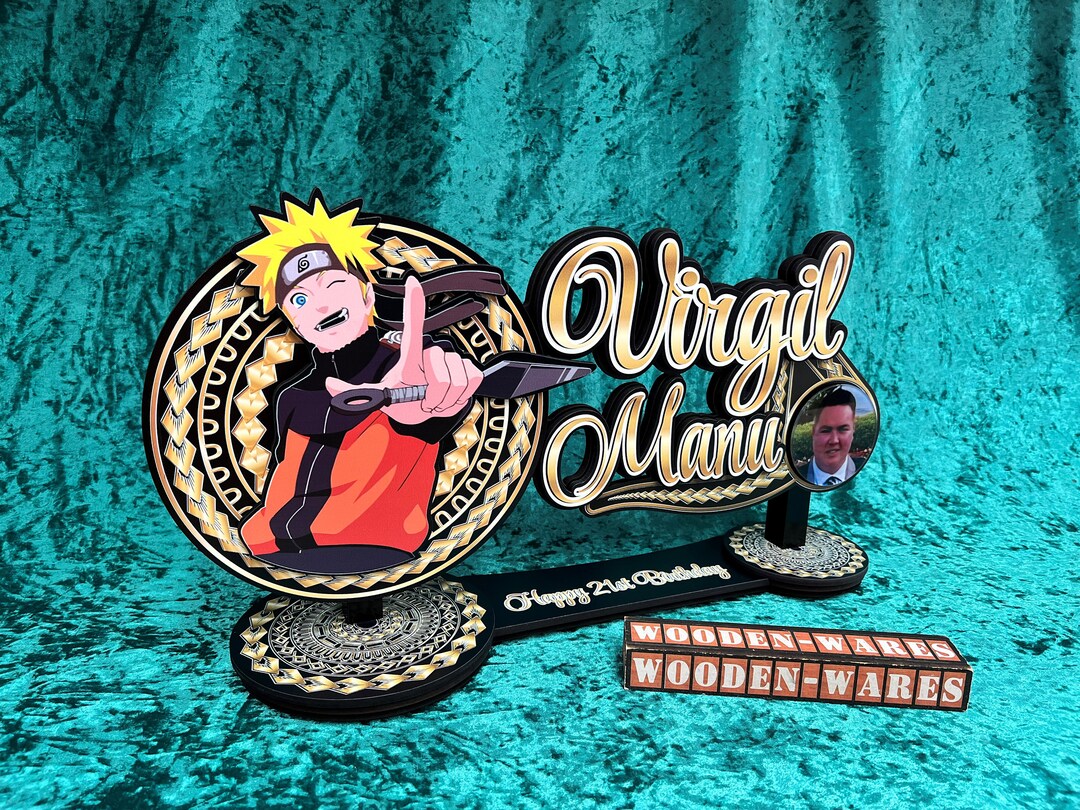 The Anime Birthday Key With a Stand and Personalised With Photo, Name ...