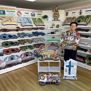 Tongan Sila Print Birthday Key With a Stand and Personalised Photo ...