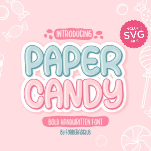 Candy Font - Etsy
