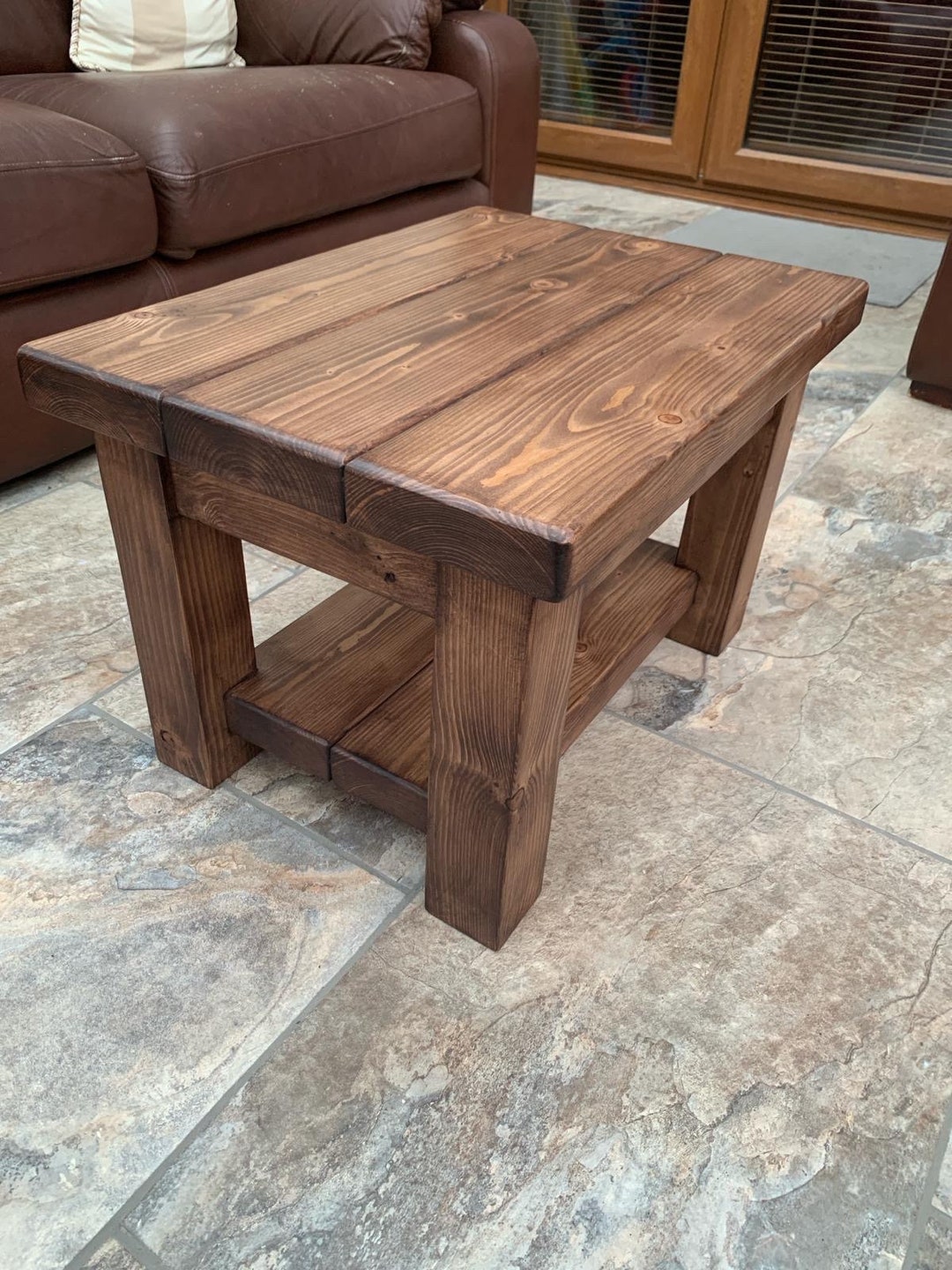 Small Coffee Table Solid Wood Coffee Table Rustic Coffee Table Cottage ...