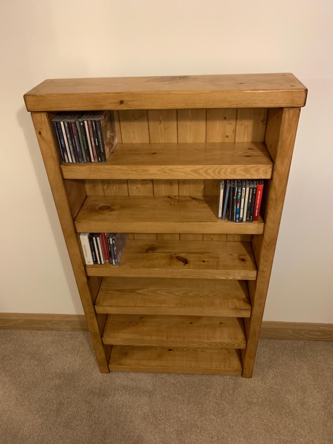 CD Stand Solid Wood Rustic Handmade - Etsy UK