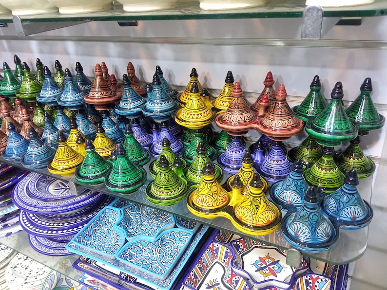 Triple Moroccan Mini Tagine for Spices, Small 3 Tagines , Spices Holder ...