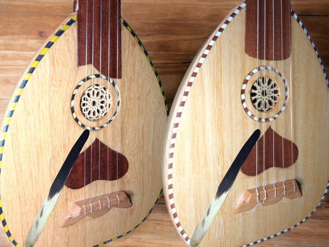 Small Lute Instrument Handcrafted 5-string Moroccan Oud, With Nylon ...
