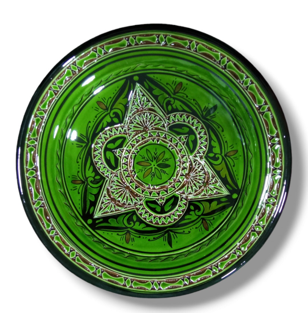 30cm Ceramic Plate, Handmade and Hand-painted Plate, Home and Deco ...