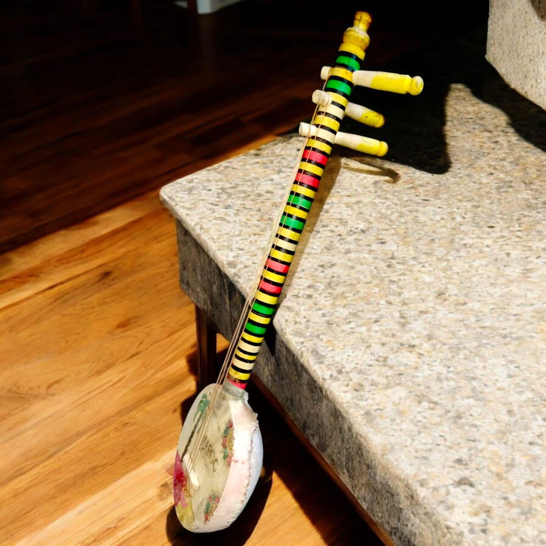 Handmade Small Moroccan Lute for Kids – Traditional Wooden Musical Toy ...