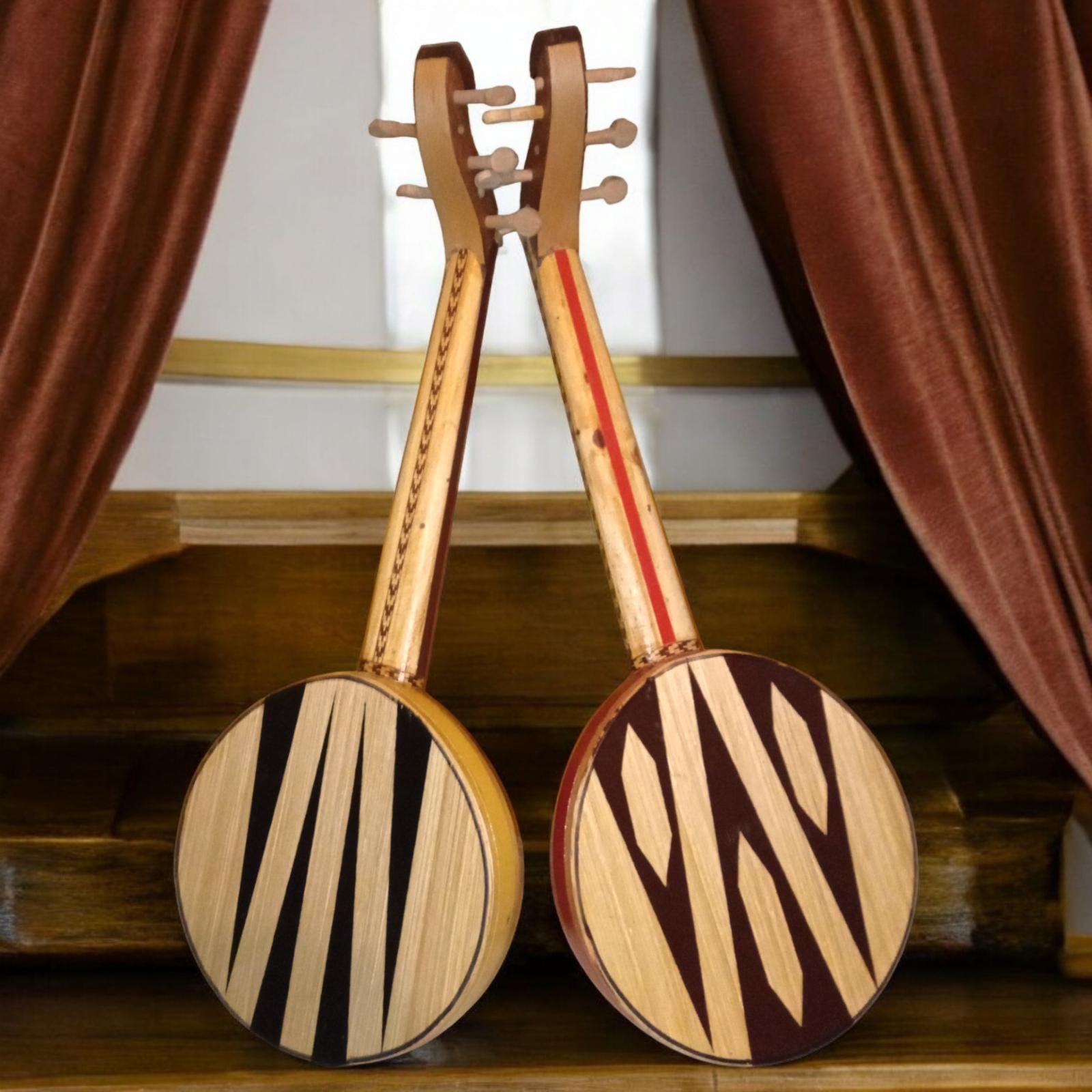 Artisan Lute Instrument - Moroccan Oud With 5 Strings, Handmade Lute ...