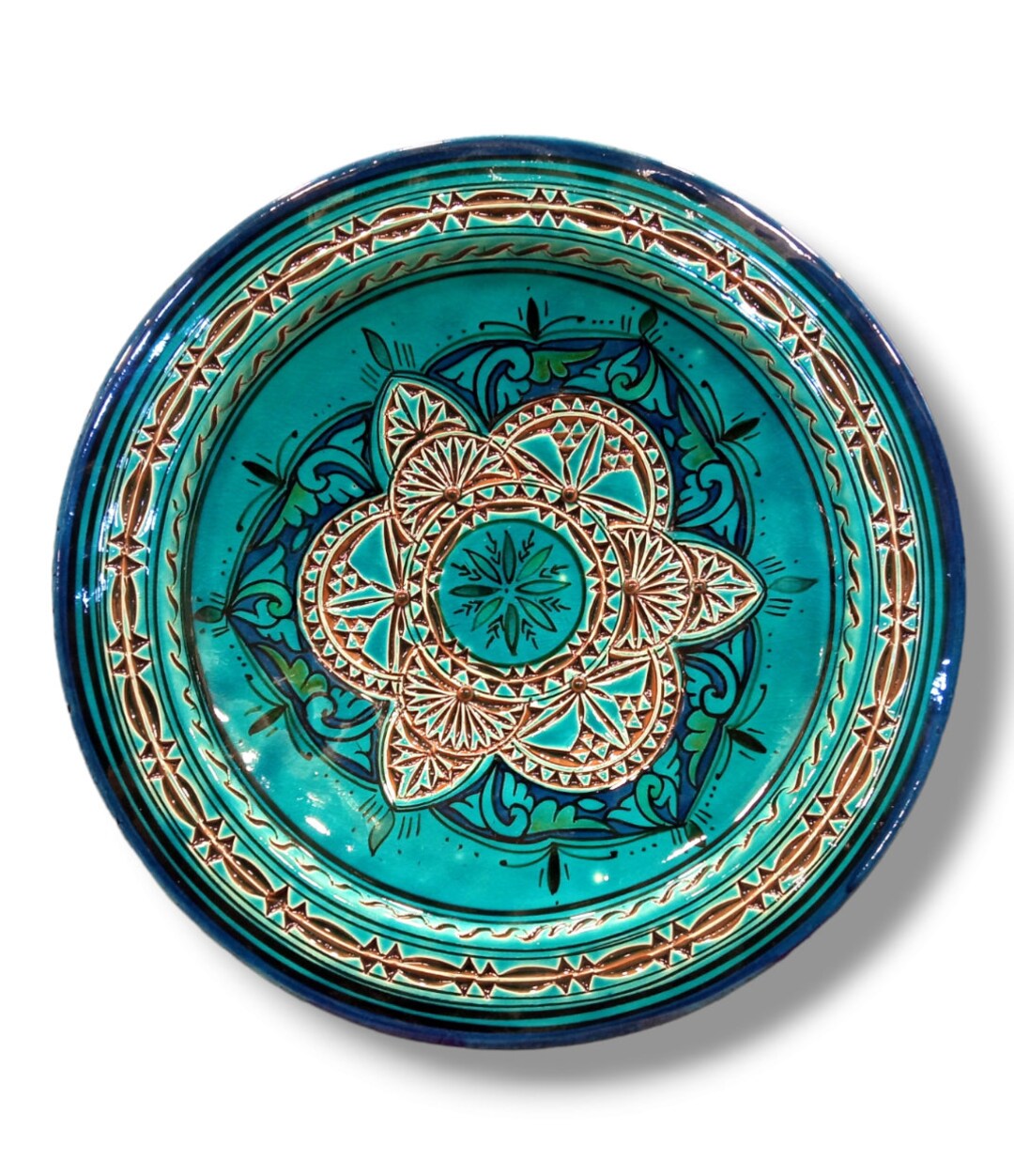 Moroccan Hand-carved Pottery Plate: Artisanal 35cm Serving - Etsy