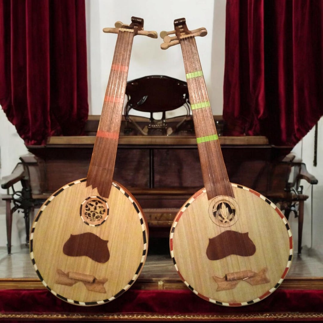 Artisan Lute Instrument - Moroccan Oud With 5 Strings, Handmade Lute ...