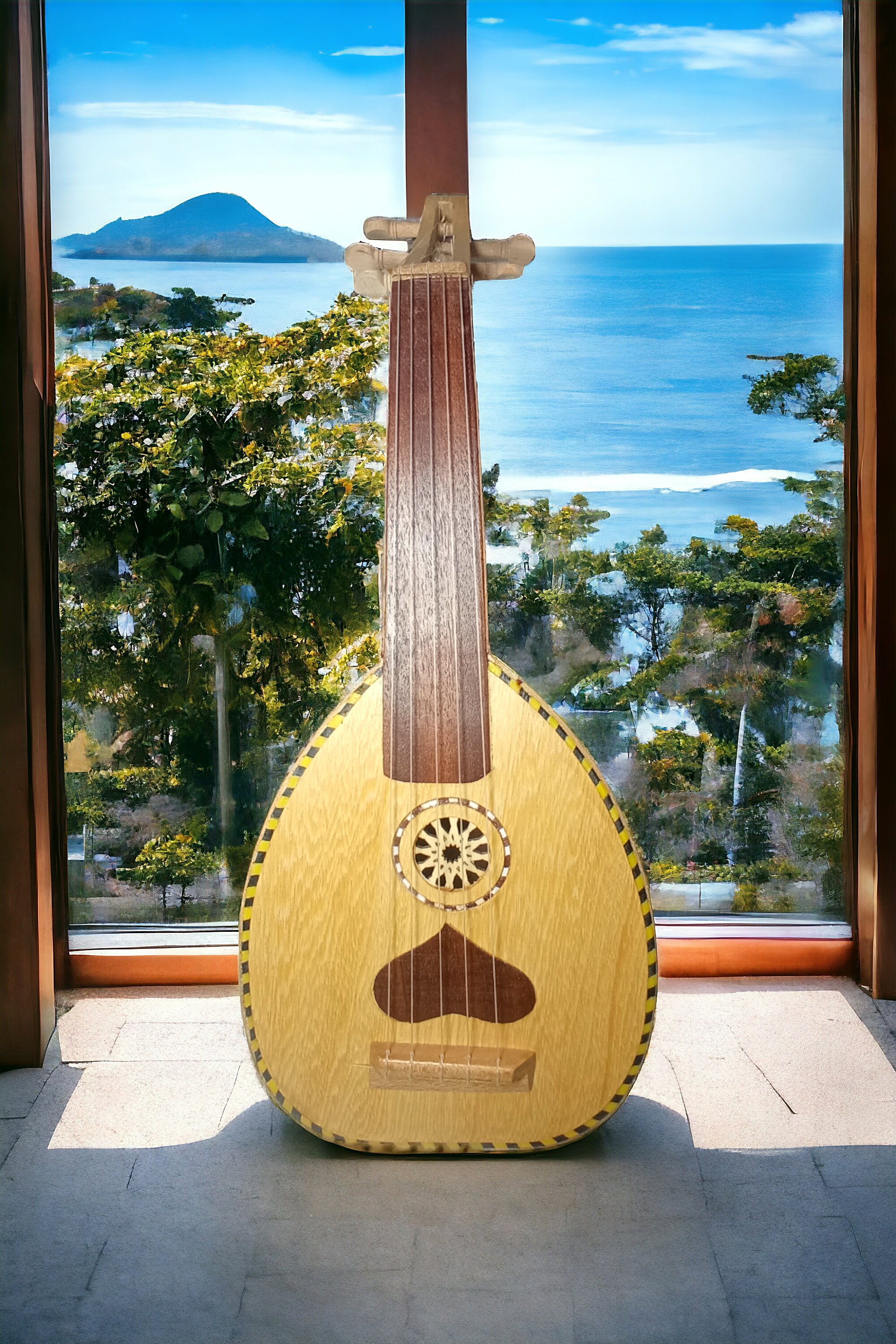 Exquisite Lute Instrument - Authentic Handmade Arabic Oud, 5-string ...