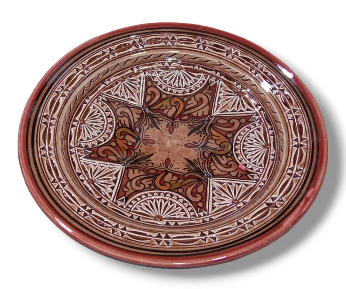 30cm Ceramic Plate Handmade and Hand-painted Plate, Home and Deco ...