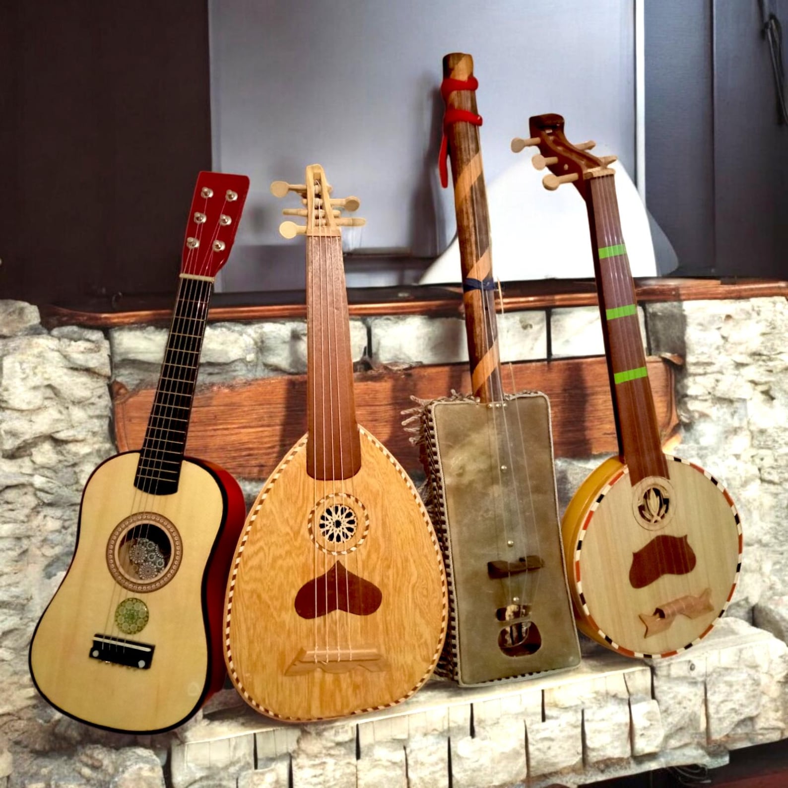 Handcrafted Moroccan Small Musical Instruments: Mini Oud, Guembri ...