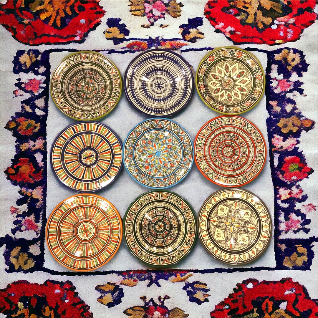 Moroccan 27cm Hanging Ceramic Plates - Wall Decorative Plates ...