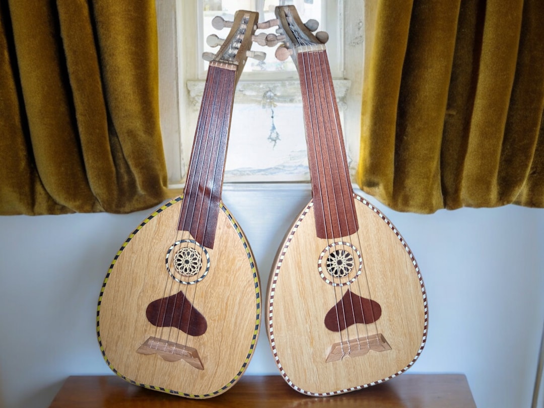 Small Lute Instrument - Handcrafted 5-string Moroccan Oud, With Nylon ...