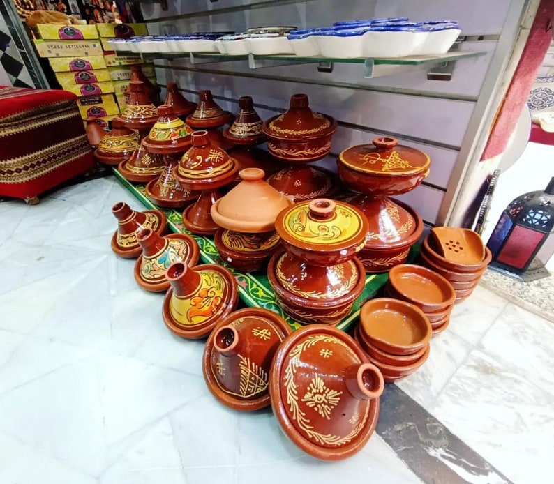Authentic Moroccan Cooking Tagine - Handcrafted Clay Pot for Exquisite ...