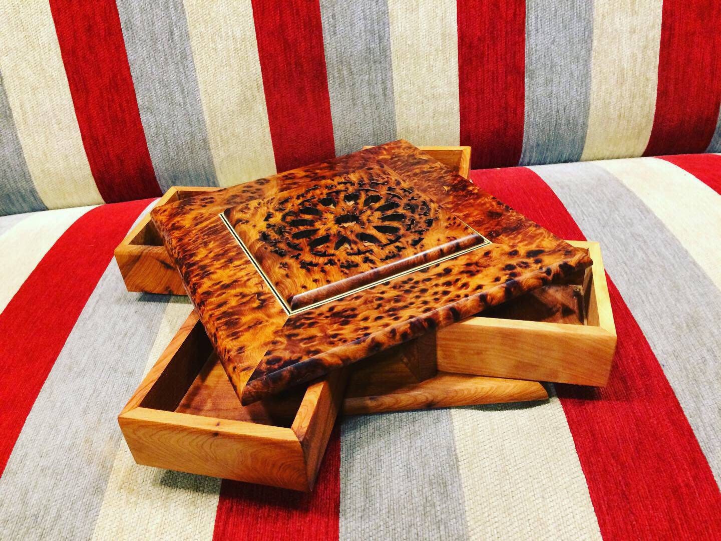 Large Handmade Moroccan Puzzel Box the Cool Box Secret Box Wooden Box ...