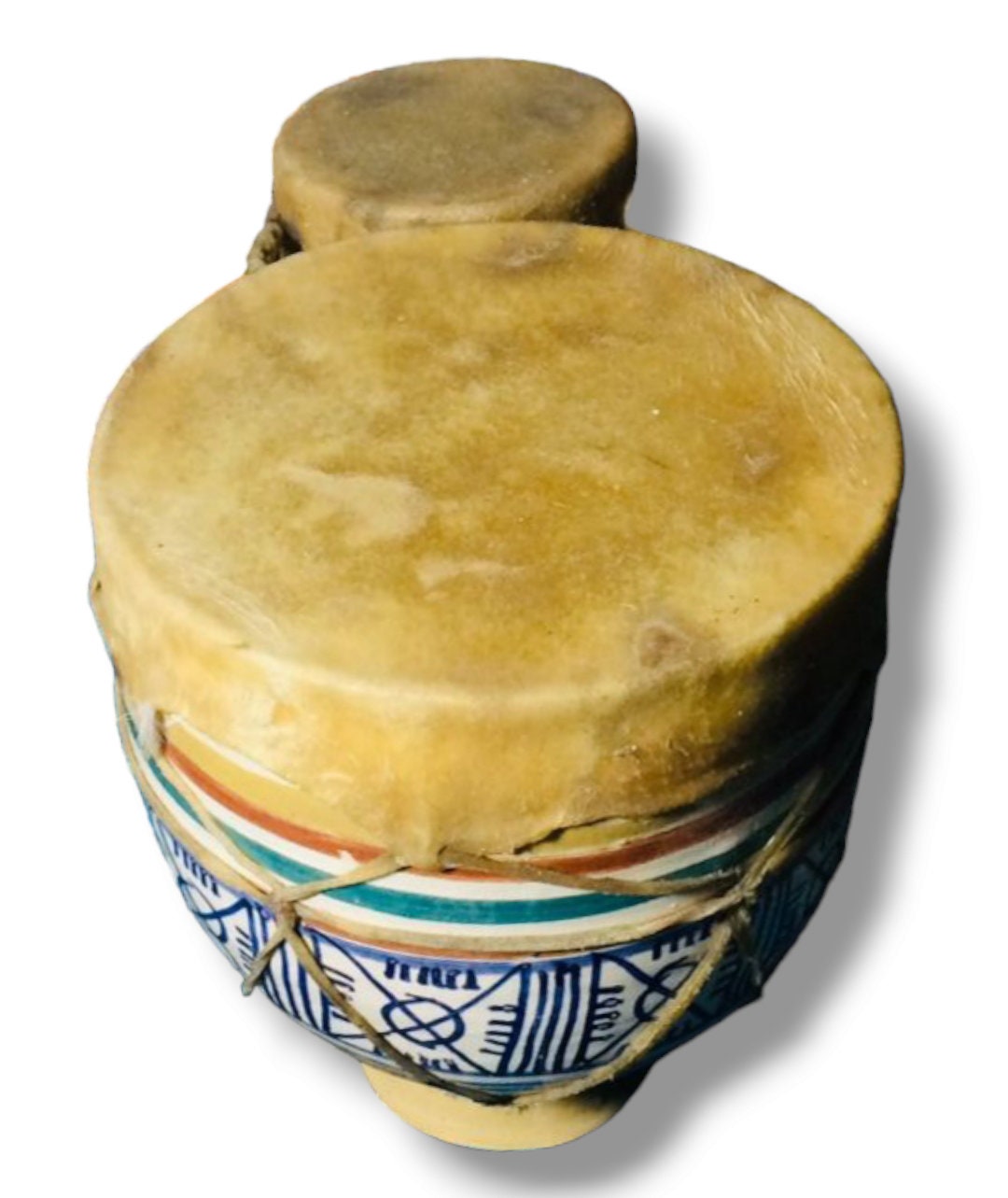 Moroccan Tam Tam Double Drum, Traditional Moroccan Clay Tam Tam ...
