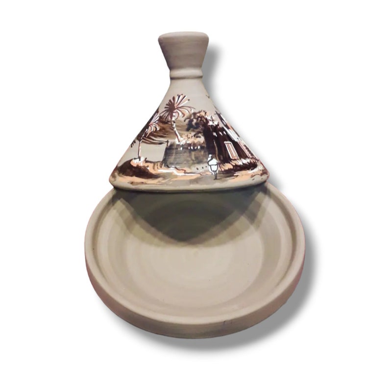 Unique Matt Brown Tagine-beautiful Earthenware Home Decoration, Hand ...