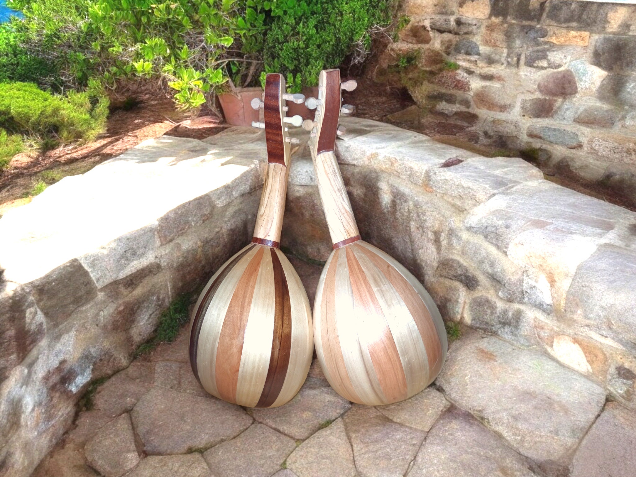 Small Lute Instrument - Handcrafted 5-string Moroccan Oud, With Nylon ...