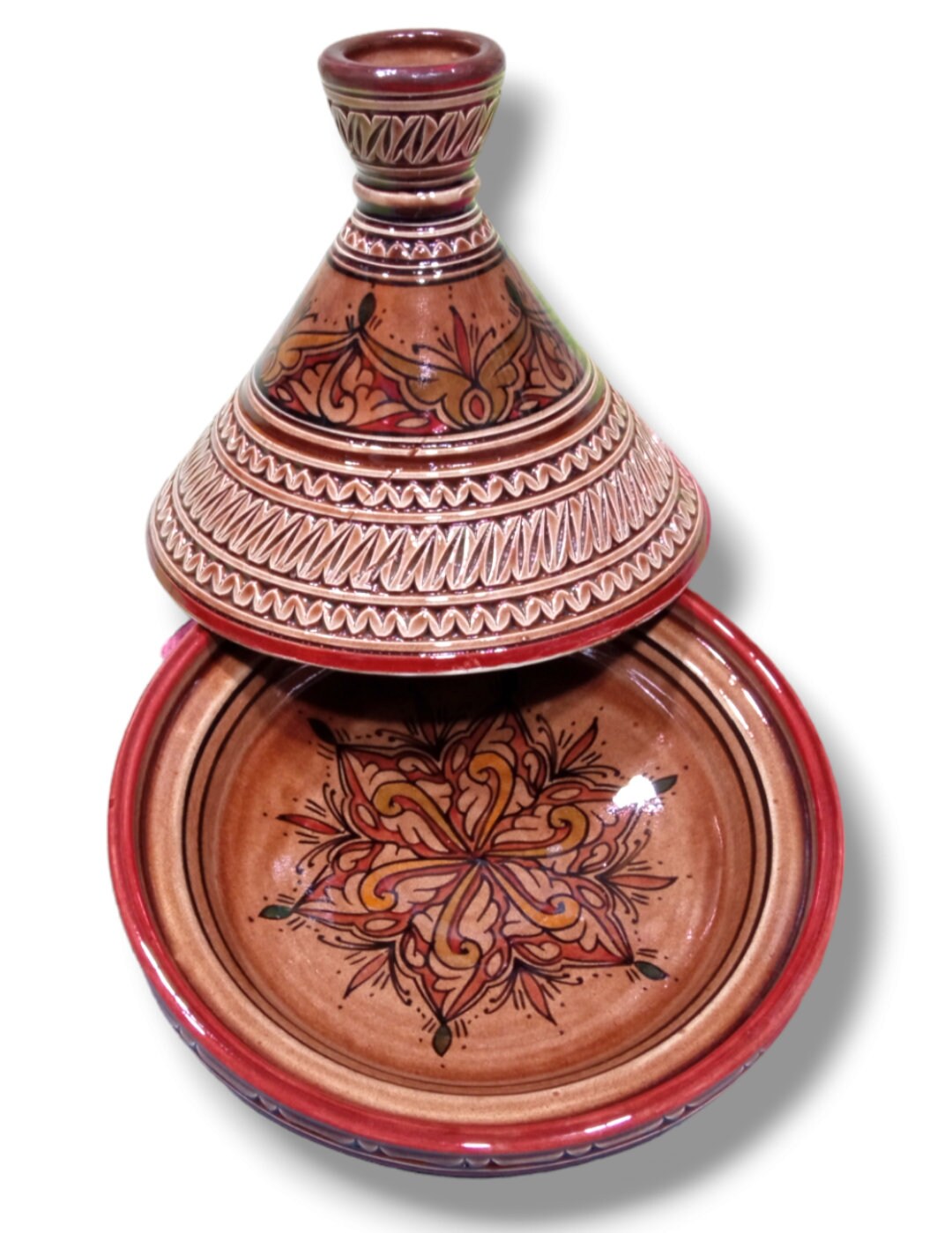 25cm Large Tagine Hand-painted Pottery Tajine Handmade Tajine Tagine ...