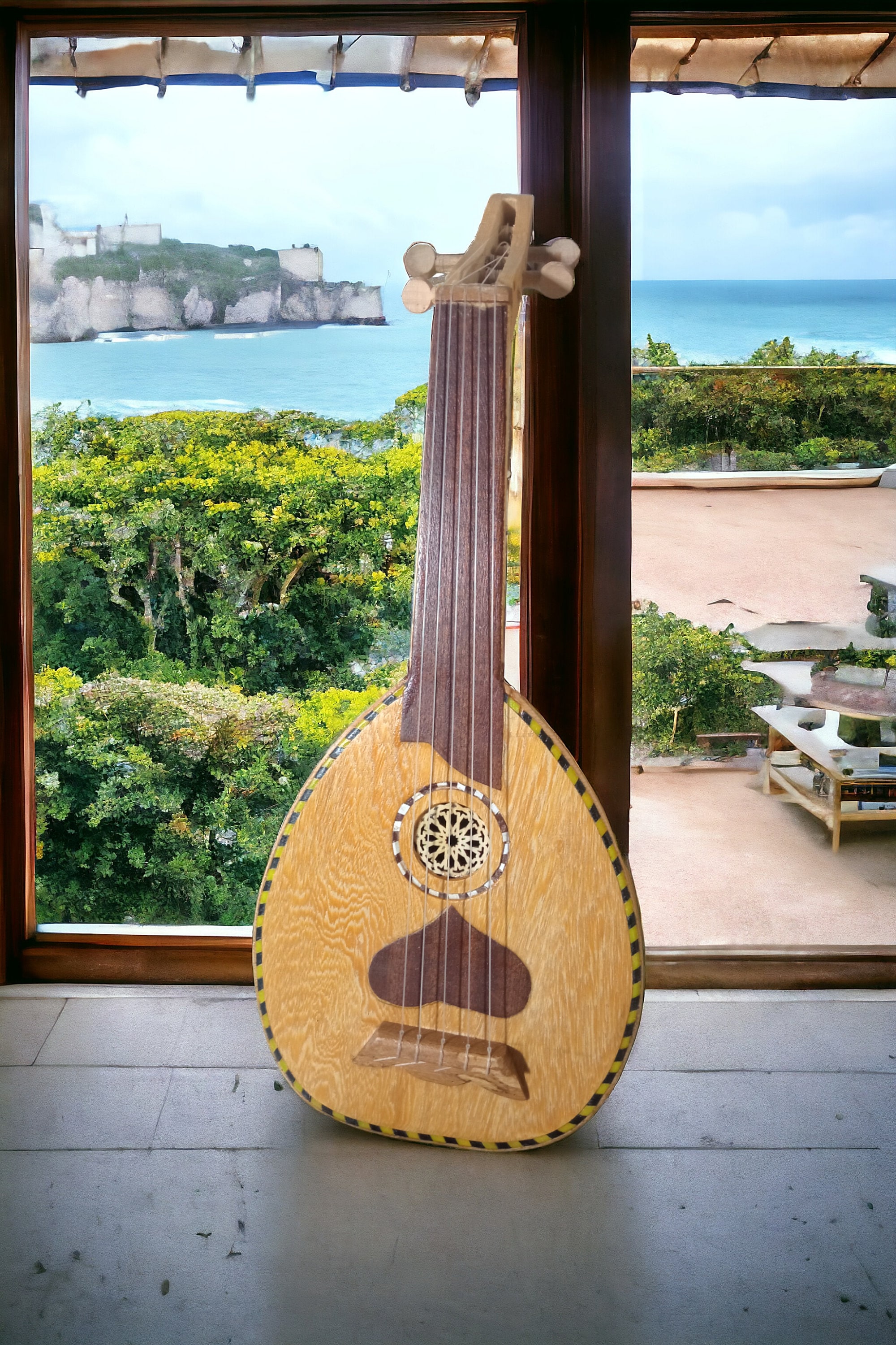 Exquisite Lute Instrument - Authentic Handmade Arabic Oud, 5-string ...