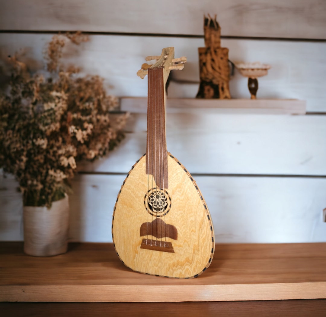 Artisan Lute Instrument Moroccan Oud With 5 Strings, Handmade Lute ...
