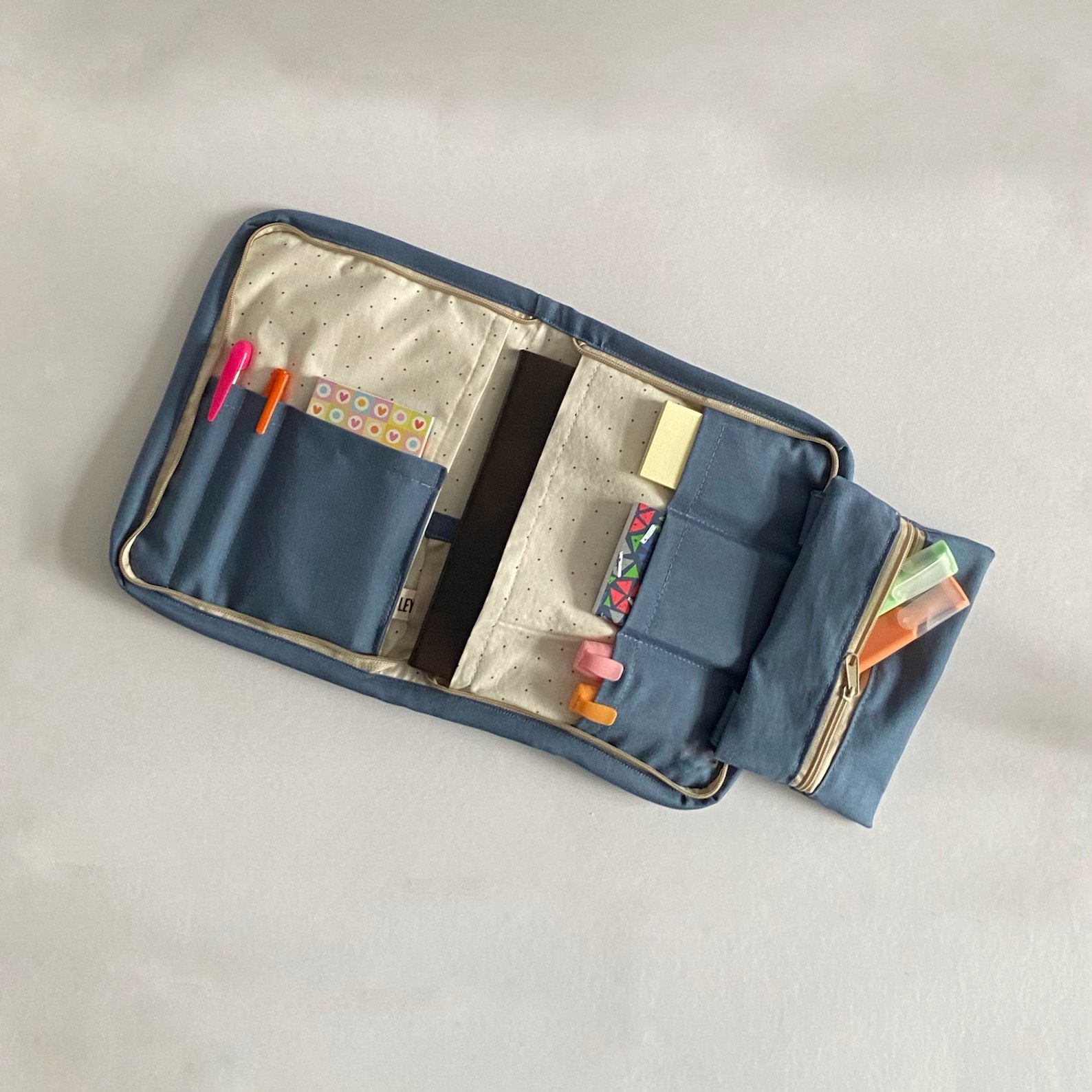 Canvas Planner Pouch, Zipper A5 Notebook Cover, Zippered Journal Case ...