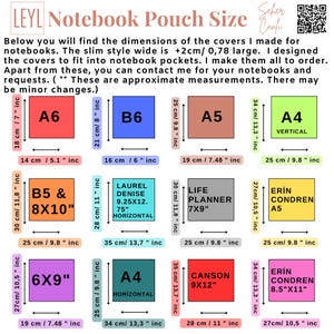 Organizer Planner Pouch, Canvas A5 Notebook Fabric Cover With Pen Pouch ...