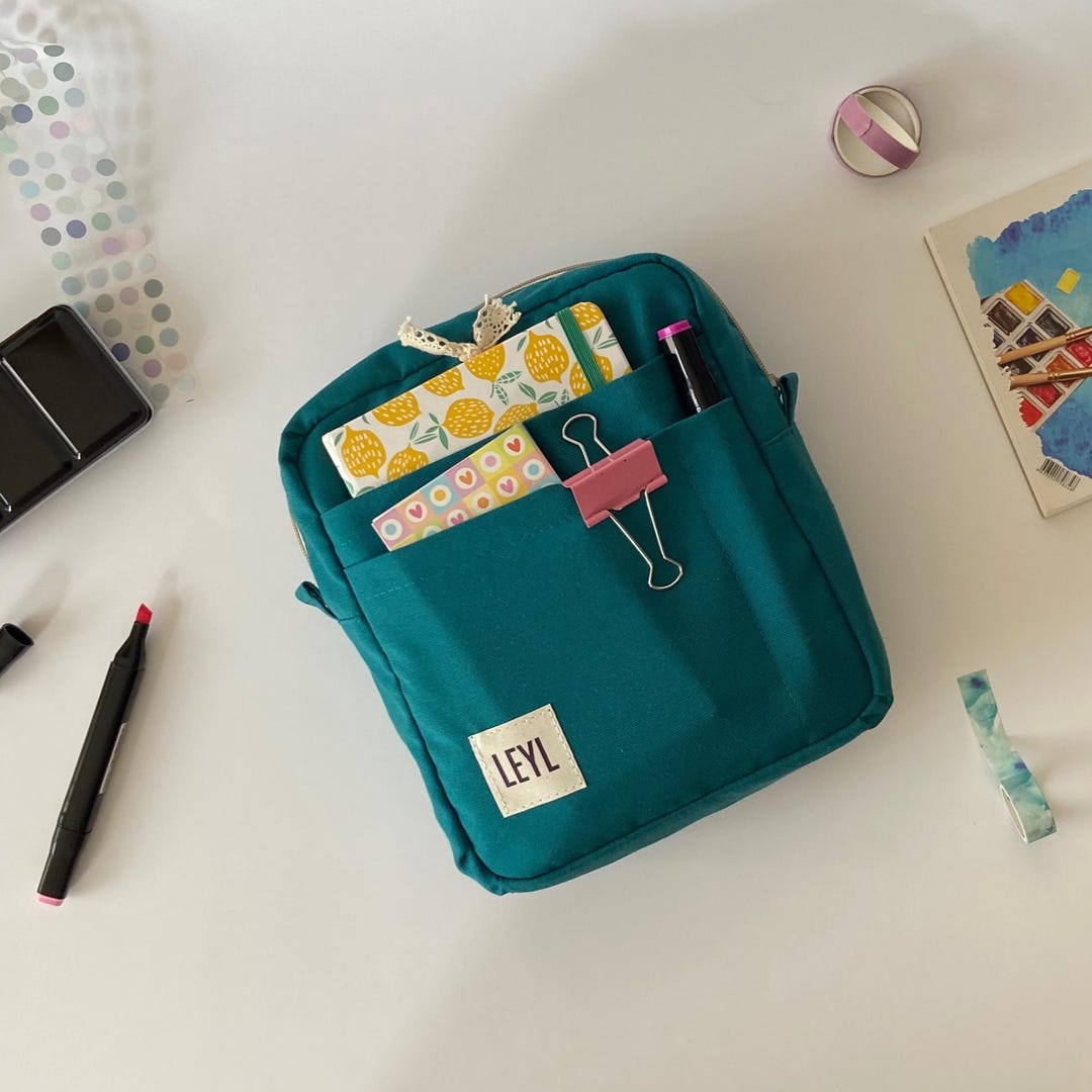 Canvas Organizer Pouch for Journal Accessories Storage, Fabric Journal ...