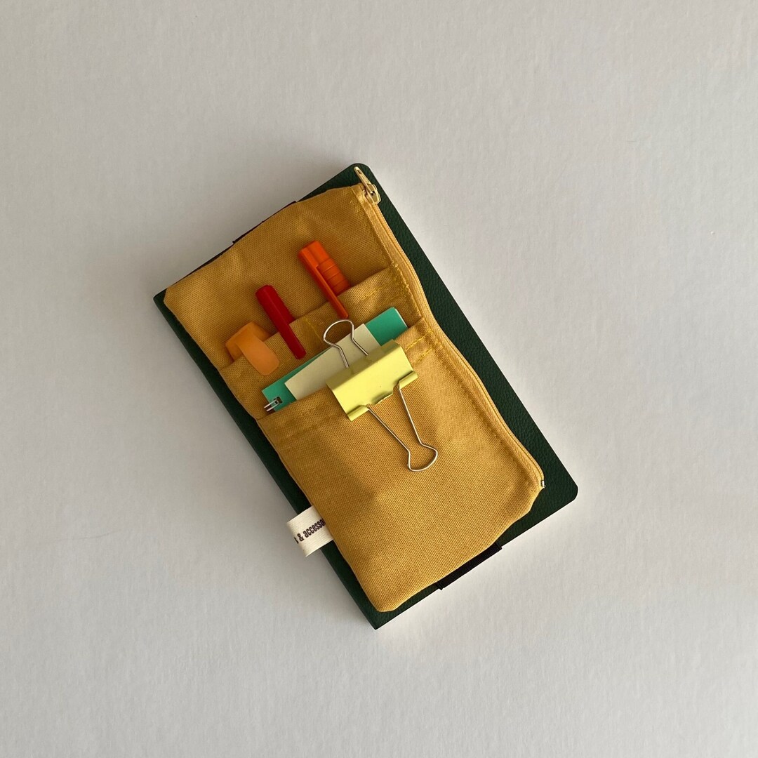 Solid Color Planner Pen Pouch With Elastic Band, Adjustable Pencil Case ...