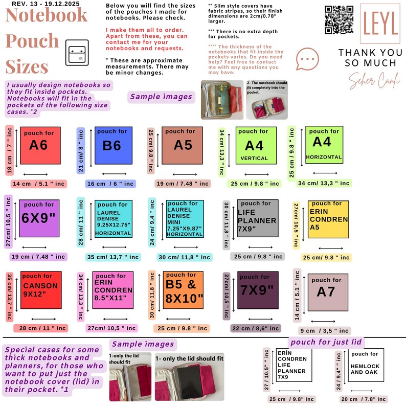 Canvas A4 Planner Pouch (all Notebooks), A4 Book Carry Case With Zipper ...