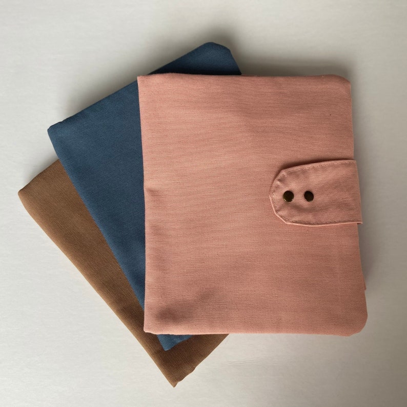 Canvas Fabric Notebook Cover With Multi Pockets Snap - Etsy