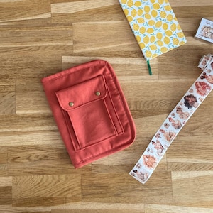Canvas Zipper Pouch for A5 Notebook, A6 Zippered Planner Case, Journal ...