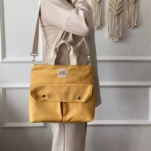 XXL Canvas Tote Bag With Zipper Closure for Women, Teacher's Multi ...