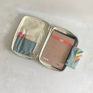 Canvas Organizer Art Supply Travel Bag for Large Sketchbooks, Notebook ...