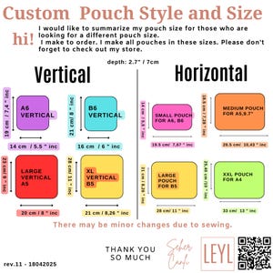 Canvas Utility Pouch, Organizer Journal Pouch, Planner Pouch With Strap ...