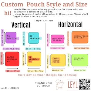 Canvas Vertical Journal Pouch for Thick Notebooks, Planner Pouch ...