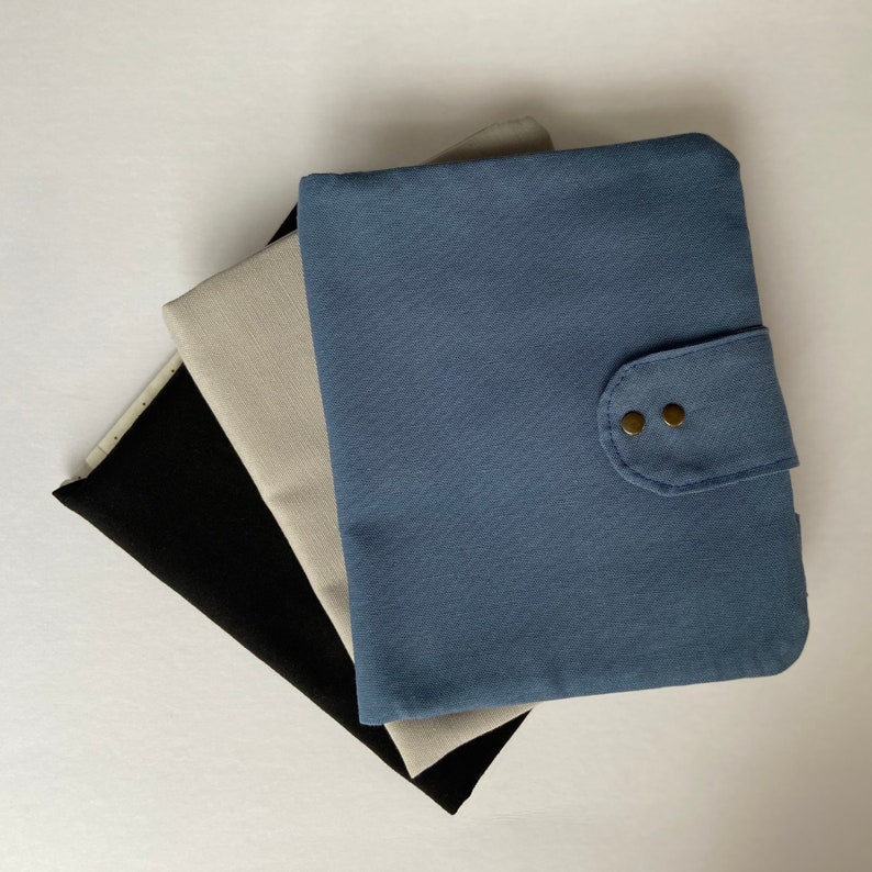 Canvas Fabric Notebook Cover With Multi Pockets Snap - Etsy