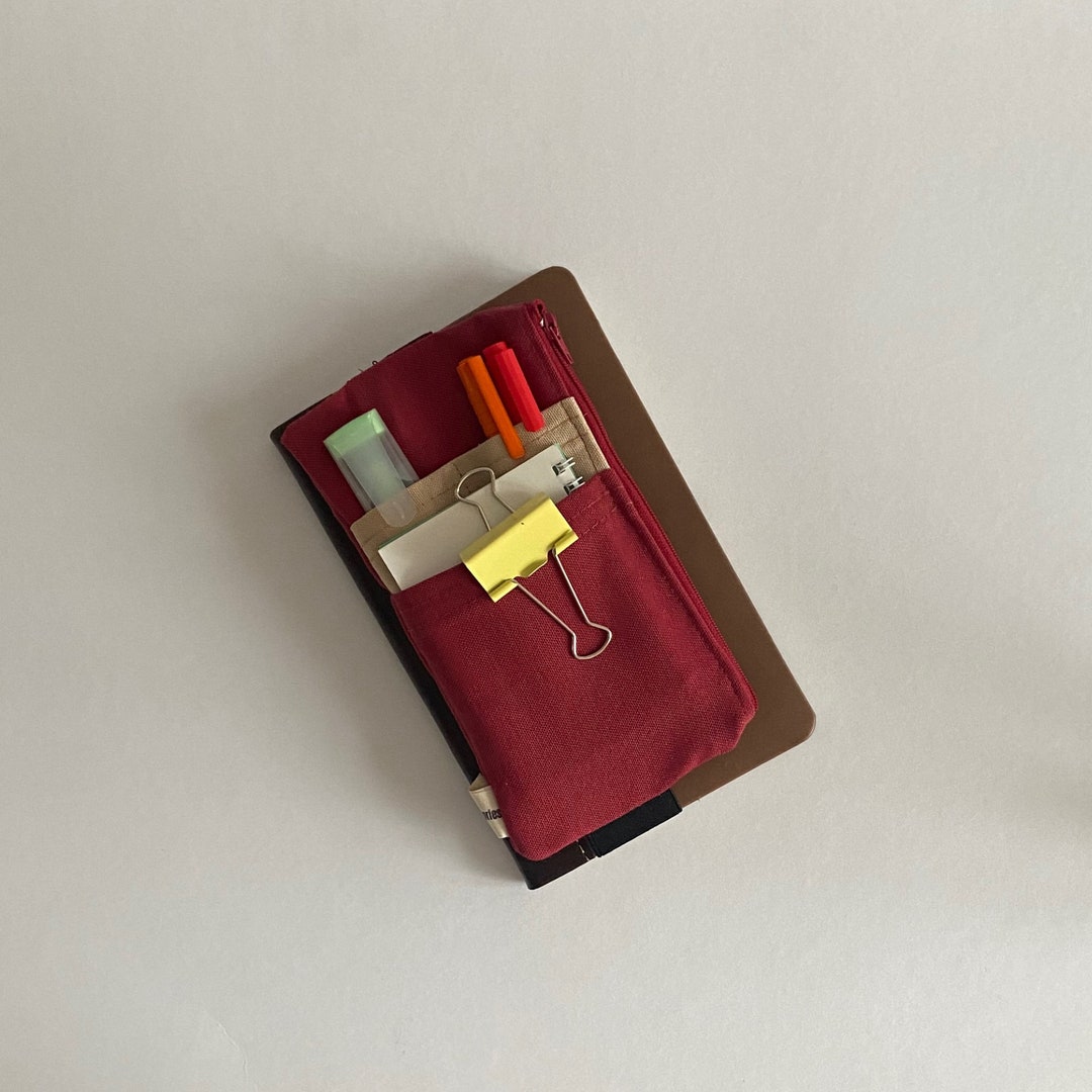 Elastic Planner Pen Holder With Pocket, A6, A5, A4, B6, B5 Journal Pen ...