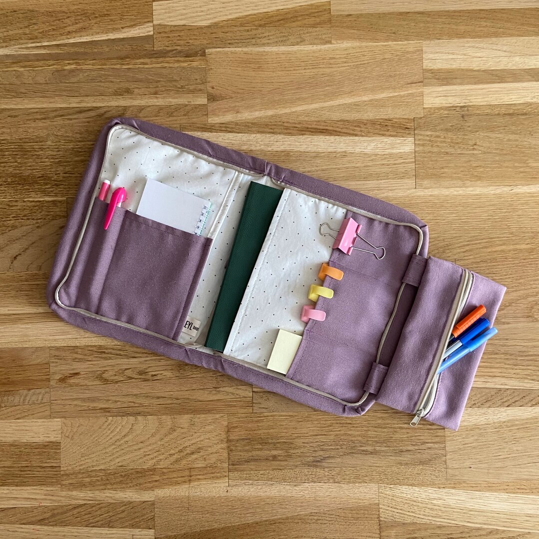Canvas Zipper Pouch for A5 Notebook,( and All Notebook) Organizer ...