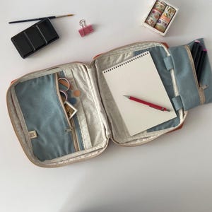 Canvas Travel Sketchbook Case, Sketchbook Cover With Zipper, Sketchbook ...