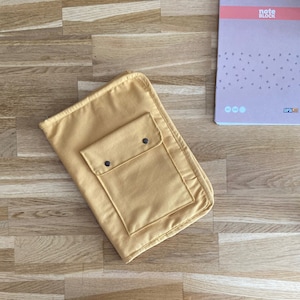 Canvas Zipper Notebook Cover for A4 Spiral Notebook, Zippered Organizer ...