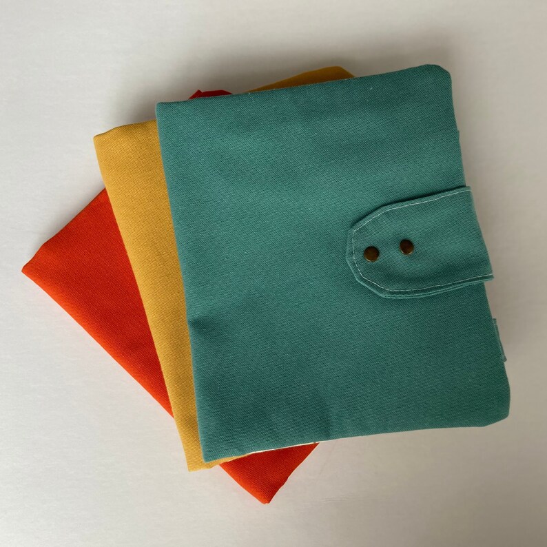 Canvas Fabric Notebook Cover With Multi Pockets Snap - Etsy