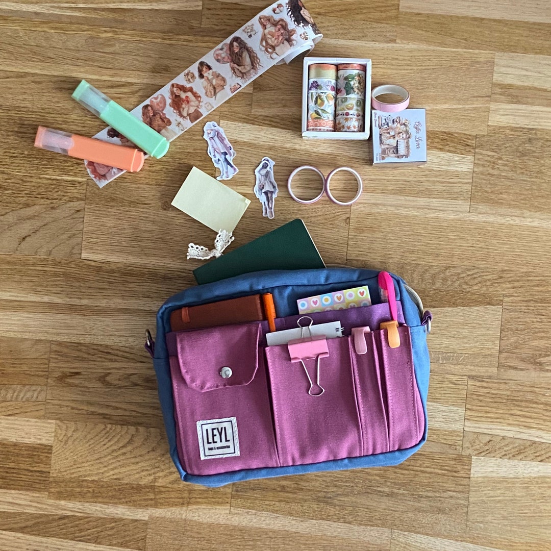 Customized Canvas Planner and Journal Pouch for Journal Supplies, Small ...