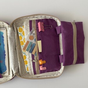 Canvas Journal Supplies Storage Case With Zipper, Art Bag for ...