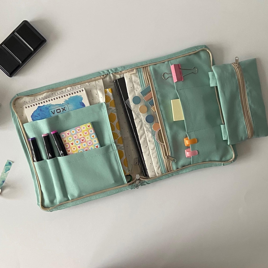 Canvas Journal Case, Zipper Pouch, Notebook Cover, Planner Pouch ...