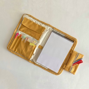 Canvas Zipper Notebook Cover for A4 Spiral Notebook, Zippered Organizer ...